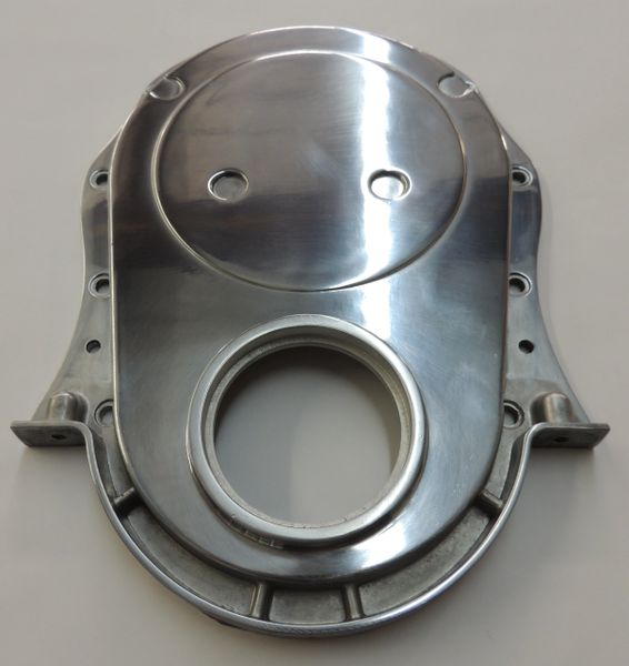 BBC CHEVY POLISHED ALUMINUM TIMING CHAIN COVER