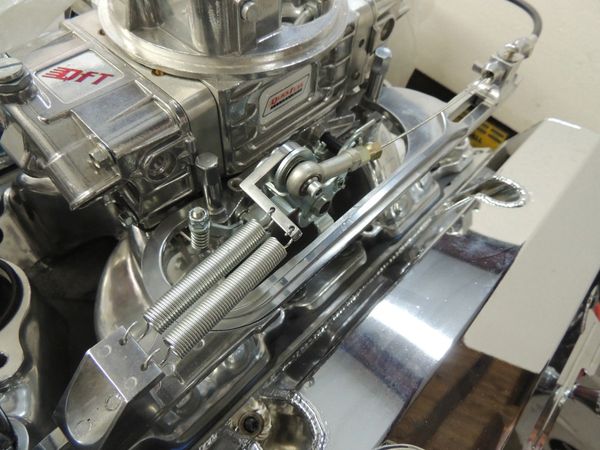 CHROME ALUMINUM THROTTLE CABLE BRACKET FOR HOLLEY 4150 & 4160
