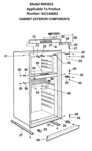 Dometic Rv Refrigerator Rm2652 Parts List | Reviewmotors.co