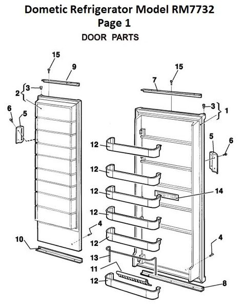 Dometic Rv Refrigerator Parts Diagram | Reviewmotors.co