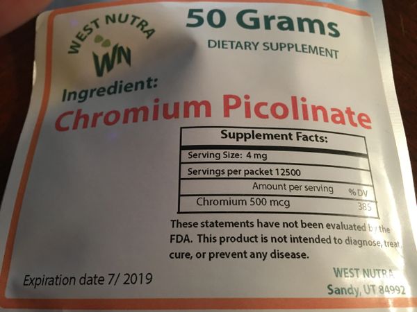 Chromium Picolinate Powder , 50 Grams