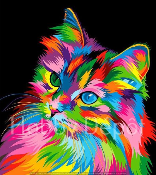 Chat Multicolore