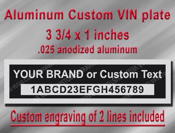 All Brands Universal VIN PLATE Vehicle Identification Number Aluminum ...