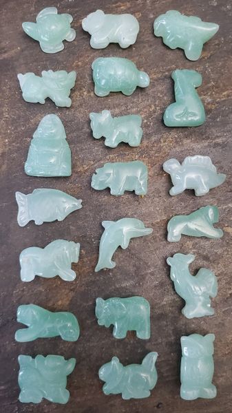Collection of 20 Miniature Carved Jade Animals