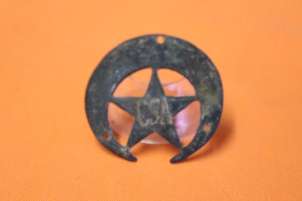 SUPER RARE EXCAVATED TEXAS CIVIL WAR CSA STAR HAT PIN
