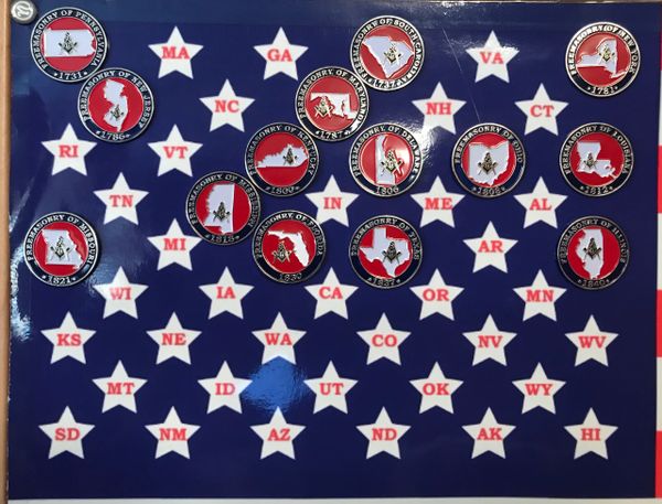 50 States Lapel Pins