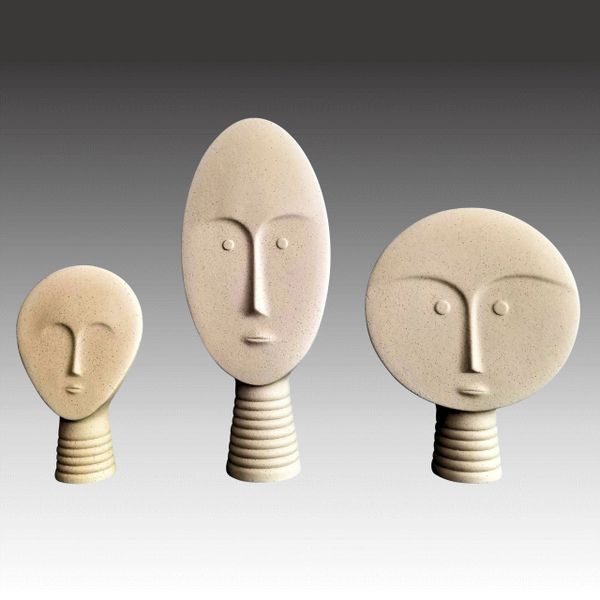 Lineasette Italian Mid Century Modern Style Ceramic Art Pottery Stoneware Sculptures - Linea ...