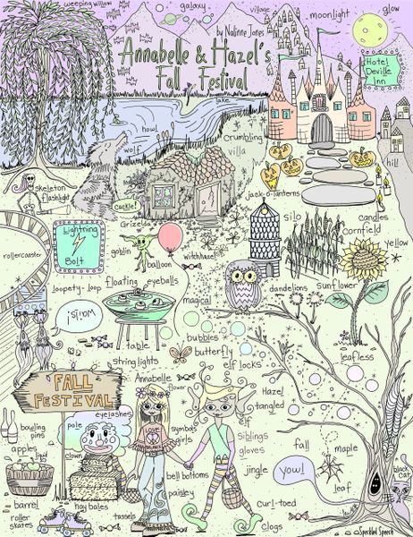 Spooky Speech Therapy Articulation - L - Story, Coloring Page, Checklists