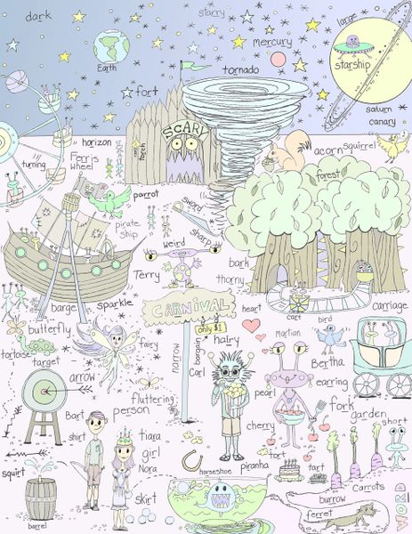 Printed Articulation Search & Find - R Medial - Coloring Sheet, Poster ...