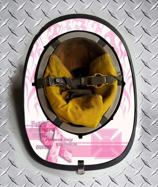 Light Breast Cancer Fire Helmet Skin Vinyl Wrap Overlay Sticker Decal Label
