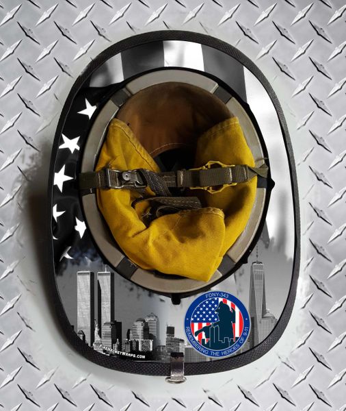 9-11 PATCH PROJECT NEVER FORGET FDNY Fire Helmet Skin
