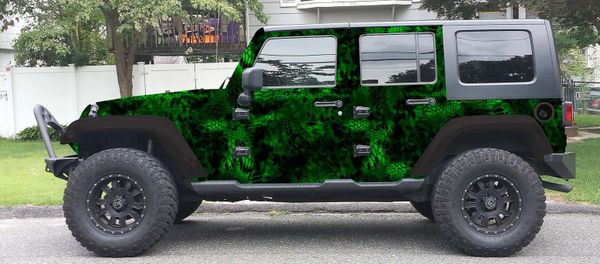 Hulk Kryptek Camouflage Jeep Wrangler Vinyl Wrap Kit