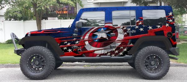 The Captain - Captain America - Jeep Wrangler Vinyl Wrap Kit
