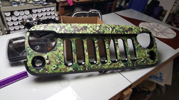 BACKWOODS MINECRAFT CAMOUFLAGE Jeep Grill Skin