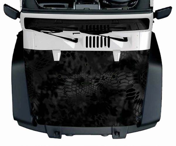KRYPTEK TYPHOON CAMOUFLAGE Jeep Wrangler Full Hood Vinyl Wrap