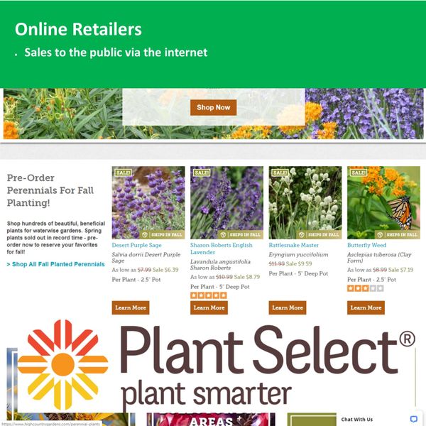 Plant Select® Online Retailer Membership