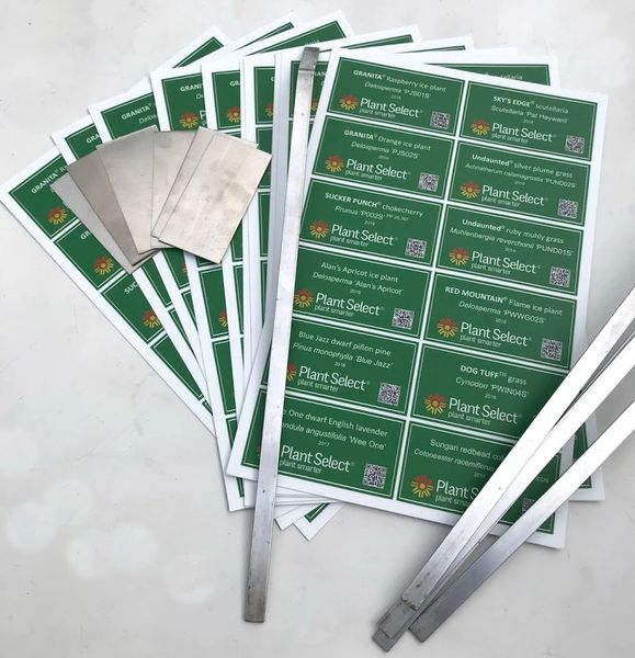 120 Plant Stickers/Labels with 60 plates and 60 stakes