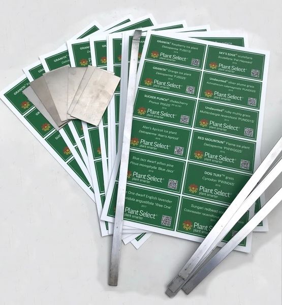 120 Plant Sticker/Labels with 40 plates and 40 stakes