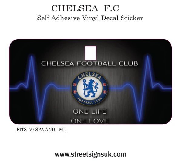 Chelsea One Life One Love self adhesive vinyl decal sticker for scooter ...