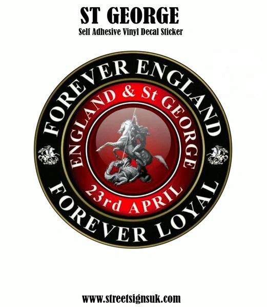 St George self adhesive vinyl decal sticker in various sizes