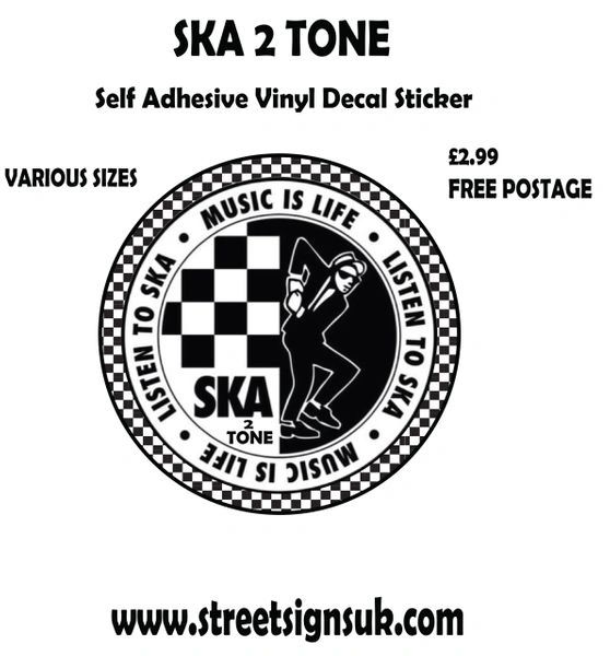 Ska Music is Life self adhesive vinyl decal sticker