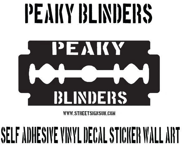 Peaky Blinders Razor Blade self adhesive vinyl decal sticker