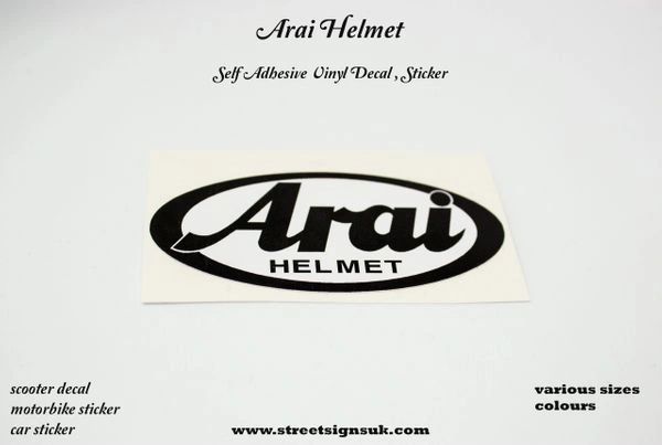 Arai oil self adhesive vinyl decal sticker