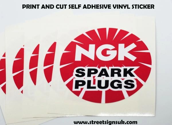 NGK spark plugs self adhesive vinyl decal sticker