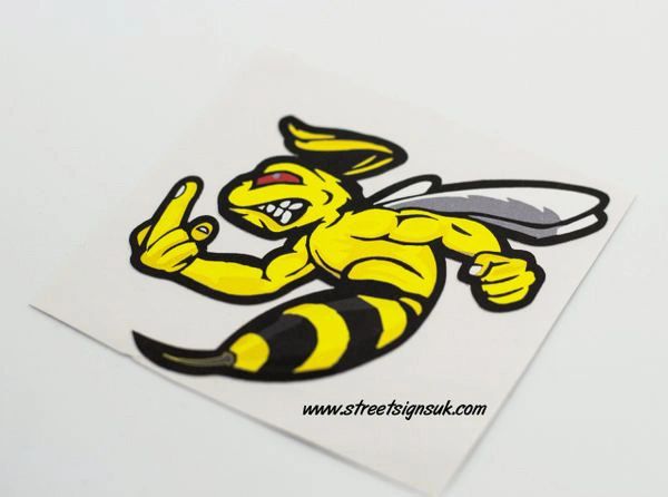 Wasp self adhesive vinyl decal sticker