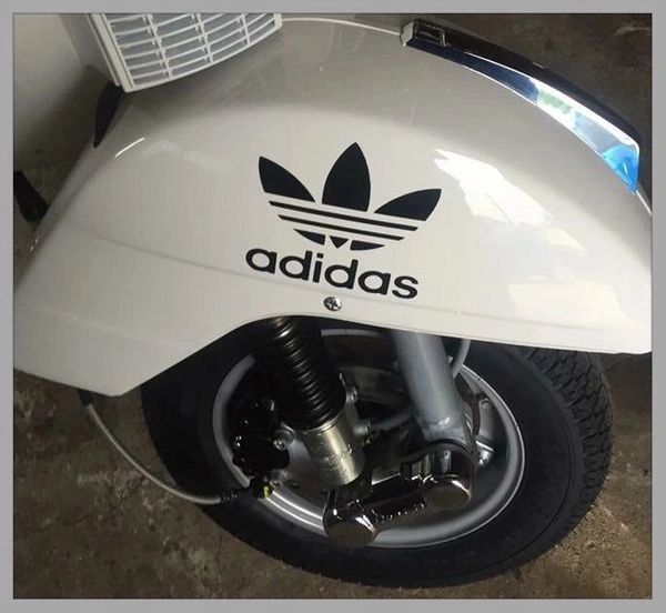 Adidas cut self adhesive vinyl decal , sticker
