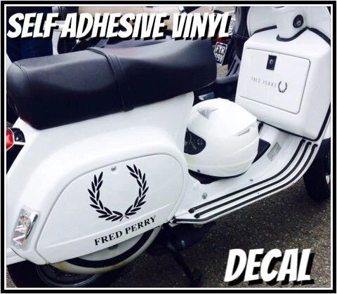 Fred Perry die cut self adhesive vinyl decal , sticker