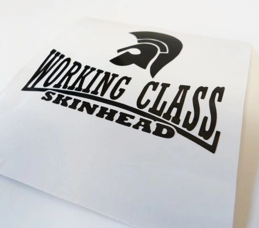 Working Class Skinhead cut self adhesive vinyl decal , sticker