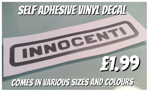 Lambretta Innocenti design cut self adhesive vinyl decal , sticker