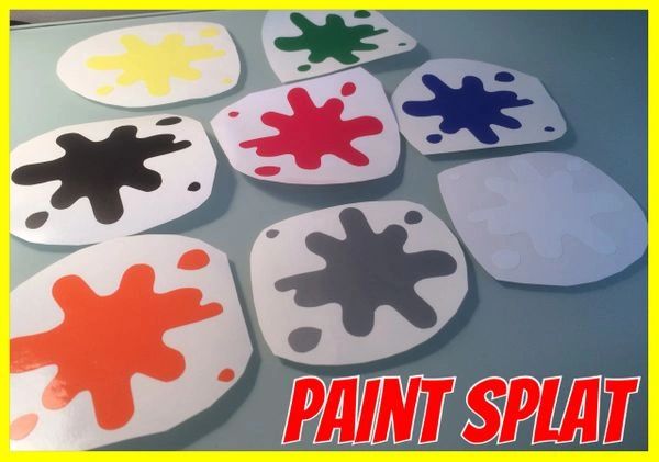 paint splat cut self adhesive vinyl decal , sticker