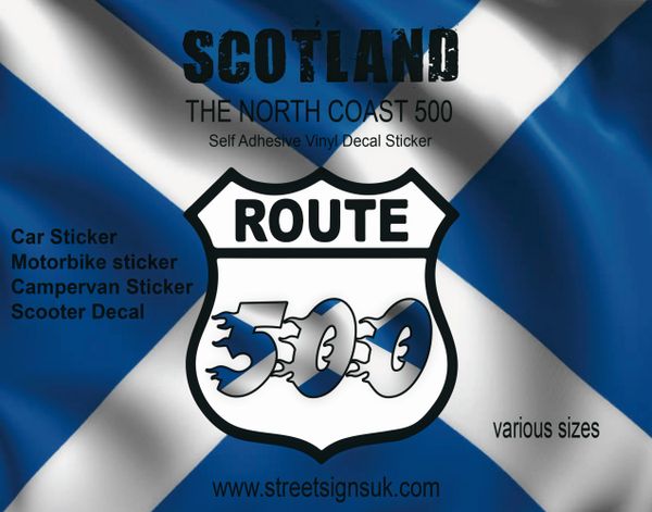 Scotlands North Coast 500 self adhesive vinyl decal sticker in various ...