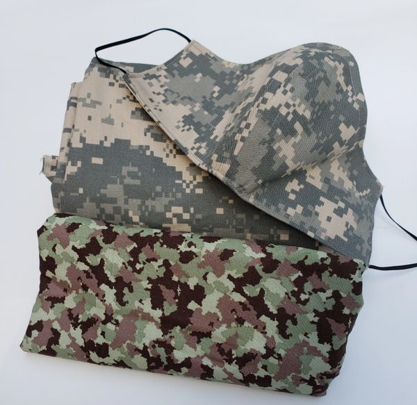 Army / Camouflage Fabric Face Mask