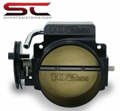 Black 102mm Billet cable driven Throttle body.