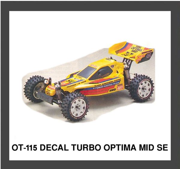 KYOSHO REPRO DECALS For Turbo Optima Mid SE OT115