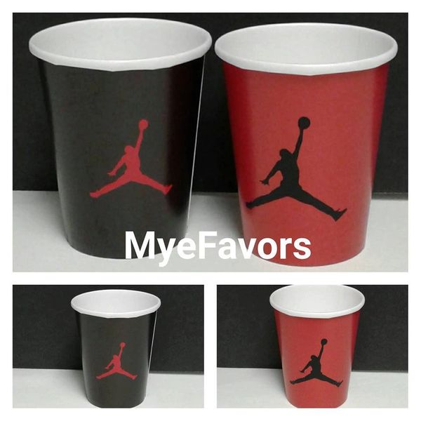25 - Jumpman 12oz Paper Cups Lot for Baby Shower Birthday Baby Shower ...