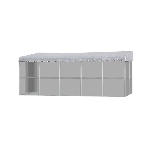 Patio Mate 9-Panel Screen Enclosure 99122, White with Gray Roof