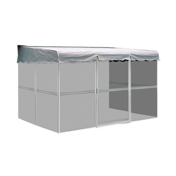Patio Mate 7-Panel Screen Enclosure 79322, White with Gray Roof