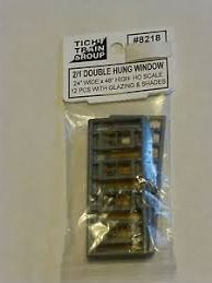 Tichy Train Group "HO" Scale 2/1 Double Hung Window 24" Wide X 48" High ...