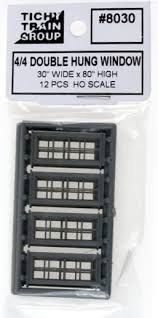 Tichy Train Group "HO" Scale 4/4 Double Hung Window 30" Wide X 80" High ...