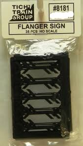 Tichy Train Group "HO" Scale Warning Signs. Flanger Sign (35 Pieces) . 8181
