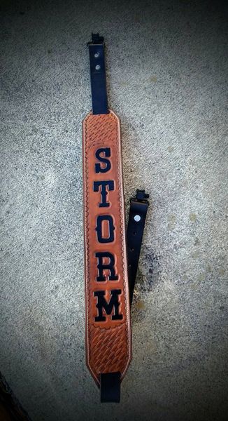 Leather Rifle Sling Custom leather slings adjustable rifle sling ...