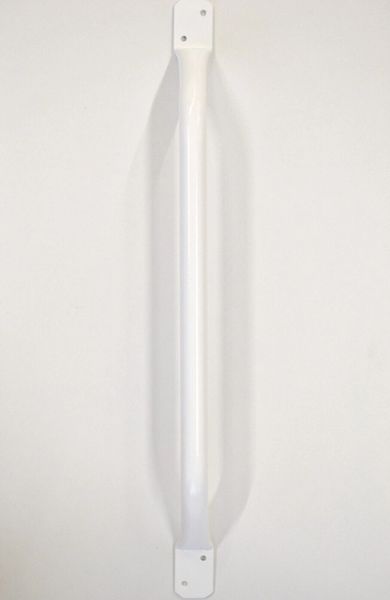 WHITE FLAT END STEEL GRAB RAIL 610MM