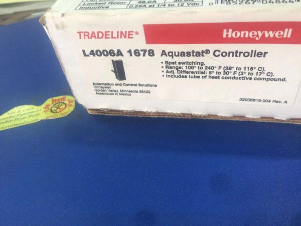 HONEYWELL L4006A1678, L4006A 1678 8 Aquastat 100/240F