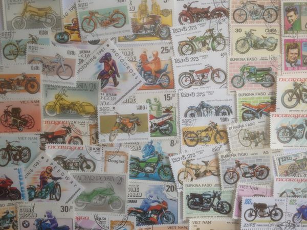 Motorbike/Motorcycle Stamps - 50 & 100 different | Philatelyuk