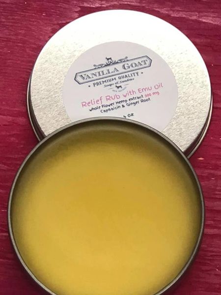 Relief Rub Salve with Capsaicin, Ginger root & Emu oil 500 mgs Whole ...