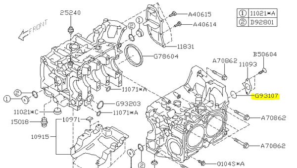 Subaru Piston Pin Cover O-ring Suit all EJ Series Engines, EJ20, EJ255 ...